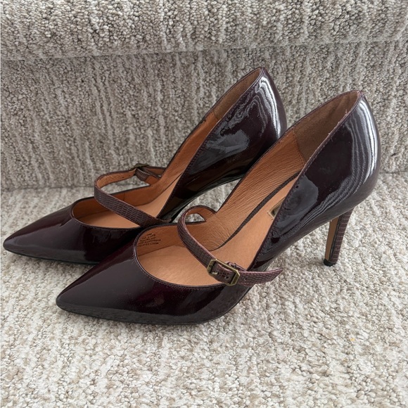 Halogen | Shoes | Halogen Patent Leather Mary Jane Pumps In Burgundy ...